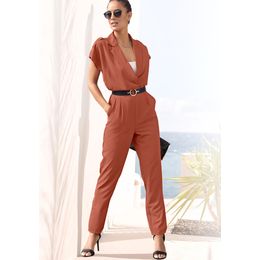 Overall Lascana Gr. 36, N-Gr, orange (terracotta) Damen Overalls Strandoveralls Bestseller