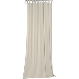 Vorhang WIRTH "Sunday" Gardinen Gr. 315 cm, Schlaufen, 142 cm, beige Schlaufen