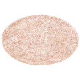 Hochflor-Teppich Bruno Banani "Alga" Teppiche Gr. Ø 160 cm, 40 mm, 1 St., rosa Esszimmerteppiche