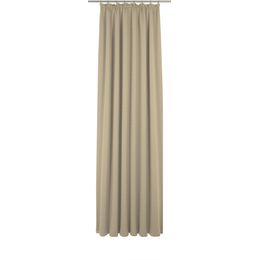 Vorhang WIRTH "Uni Collection light" Gardinen Gr. 325 cm, Kräuselband, 142 cm, beige Kräuselband