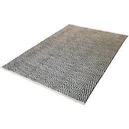 Teppich Home Affaire "Jaron" Teppiche Gr. B/L: 160 cm x 230 cm, 7 mm, 1 St., grau Baumwollteppiche