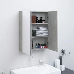 Bad-Hängeschränke - Badezimmer Spiegelschrank 60x15x75 cm mdf Betongrau -BNC77410 - Grau
