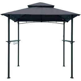 Grillpavillon Konifera "Porto" Pavillons Gr. B/H/T: 240 cm x 251 cm x 150 cm, grau (anthrazit) Campingpavillons