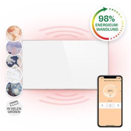 Wonderwall Smart Infrarotheizung 50x90cm App-Steuerung 450W Wochentimer IP24 - Weiß - Klarstein