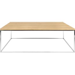 Couchtisch TemaHome "Gleam" Tische Gr. B/H/T: 120 cm x 40 cm x 75 cm, Farbe Beingestell, braun (eiche) Couchtische eckig