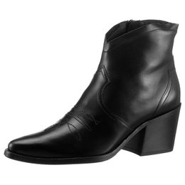 Westernstiefelette Paul Green Gr. 42,5, schwarz Damen Schuhe Ankleboots Cowboy-Stiefelette Reißverschlussstiefeletten