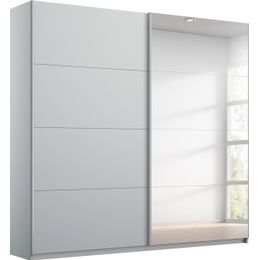 Schwebetürenschrank Rauch "Thanos" Schränke Gr. B/H/T: 181 cm x 210 cm x 61 cm, Mit Spiegel, grau (seidengrau) Schwebetürenschränke und Schiebetürenschränke