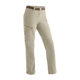 Funktionshose Maier Sports "Nata" Gr. 48, Normalgrößen, braun (hellbraun) Damen Hosen Funktionshosen Wanderhose, zipp-off Outdoor-Hose, 3 Taschen, Regular Fit