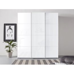 Schwebetürenschrank Rauch "Oteli" Schränke Gr. B/H/T: 203 cm x 229 cm x 62 cm, weiß (weiß, hochglanz weiß) Schwebetürenschränke und Schiebetürenschränke