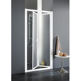 Dusch-Falttür FORTE "Domino" Duschtüren Gr. B/H: 81 cm x 185 cm, beidseitig montierbar, ohne Antikalk-Versiegelung, weiß Duschen