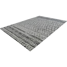 Teppich Calo-deluxe "Roxy 130" Teppiche Gr. B/L: 160 cm x 230 cm, 6 mm, 1 St., beige (natur, grau) Baumwollteppiche