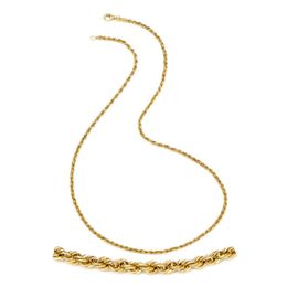Collierkettchen Firetti "Schmuck Geschenk Gold 375 Halsschmuck Halskette Goldkette Kordelkette" Halsketten Gr. 50, Gelbgold 375-Gold, Breite: 2,1 mm, gelb (gelbgoldfarben) Damen Colliers