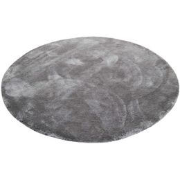 Hochflor-Teppich Esprit "Relaxx" Teppiche Gr. Ø 200 cm, 25 mm, 1 St., grau (grau, taupe) Esszimmerteppiche