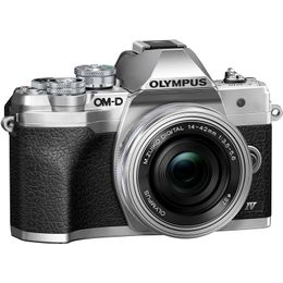 Olympus Systemkamera "E-M10 Mark IV" Fotokameras silberfarben Systemkameras