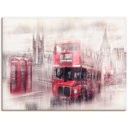 Wandbild Artland "London Westminster Collage" Bilder Gr. B/H: 120 cm x 90 cm, Leinwandbild Gebäude, 1 St., weiß Kunstdrucke als Leinwandbild, Poster in verschied. Größen