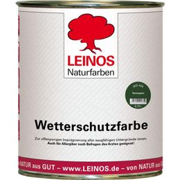 Leinos Wetterschutzfarbe 750 ml Tannengrün Holzlasur für Holzfassaden Fenster Gartenhäuser wetterbeständige Deckfarbe für effektive Versiegelung und