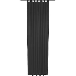 Vorhang WIRTH "Dim out" Gardinen Gr. 365 cm, Schlaufen, 142 cm, schwarz Schlaufen