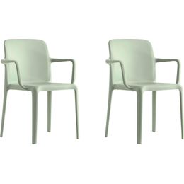 Armlehnstuhl CONNUBIA Stühle Gr. B/H/T: 65 cm x 92 cm x 65 cm, 2 St., Set, grün (thymian) Armlehnstühle