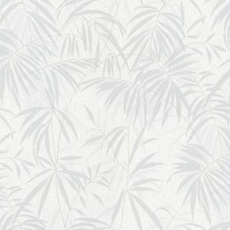 Retro Tapete in Weiß Grau Beige 80er Jahre Vliestapete geometrisch Vlies Mustertapete im Mid Century Stil für Schlafzimmer und Wohnzimmer