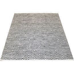 Teppich Andas "Helen" Teppiche Gr. B/L: 120 cm x 170 cm, 7 mm, 1 St., grau Baumwollteppiche