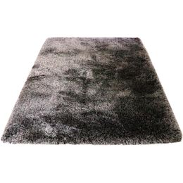 Hochflor-Teppich LEONIQUE "Lasse" Teppiche Gr. B/L: 120 cm x 180 cm, 76 mm, 1 St., grau (anthrazit, meliert) Esszimmerteppiche