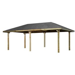 Pavillon Weka "Gartenoase 651 B Gr.2" Pavillons Gr. B/T: 678 cm x 380 cm, braun (kdi) Pavillons