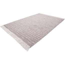 Teppich Calo-deluxe "Bature 200" Teppiche Gr. B/L: 80 cm x 150 cm, 10 mm, 1 St., beige (natur, grau) Schurwollteppiche