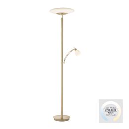 Stehlampe Paul Neuhaus "TROJA" Lampen goldfarben (messingfarben matt) LED Deckenfluter