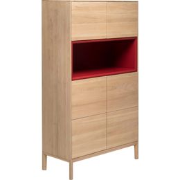 Hochkommode WHITEOAK Sideboards Gr. B/H/T: 104 cm x 185 cm x 45 cm, braun (eiche weiß geölt) Türkommode Türkommoden