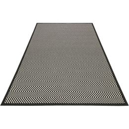 Teppich Esprit "Paulsen ESP-42078" Teppiche Gr. B/L: 80 cm x 300 cm, 10 mm, 1 St., schwarz Baumwollteppiche