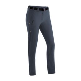 Funktionshose Maier Sports "Lana slim" Gr. 46, Normalgrößen, blau (graublau) Damen Hosen Funktionshosen