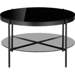 Couchtisch Inosign "Glenda" Tische Gr. B/H/T: 71,8 cm x 45 cm x 71,8 cm, schwarz (schwarz, schwarz) Couchtische rund oval