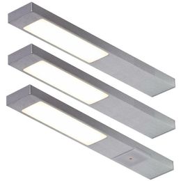 3er-Set led Leuchte neoplan Change 3x2,2W, Edelstahl-Optik, 2700-6000K - Brinkdöpke