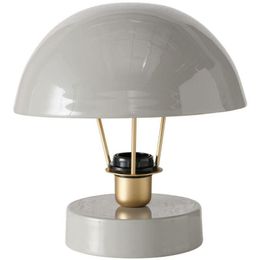 Boltze Gruppe - Tischlampe aus Metall clover, grauer Lampenschirm, ø 25 cm