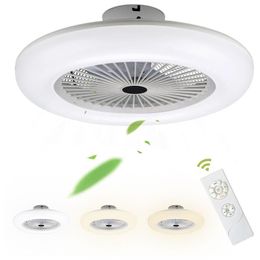 SWANEW Deckenventilator Led mit Beleuchtung Fan mit Fernbedienung Fernbedienung Timer Dimmbar Lüfter Moderne