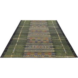 Teppich Gino Falcone "Outdoor-Africa 38" Teppiche Gr. B/L: 160 cm x 235 cm, 5 mm, 1 St., grün Esszimmerteppiche Flachgewebe, Ethno Style, In- und Outdoor geeignet