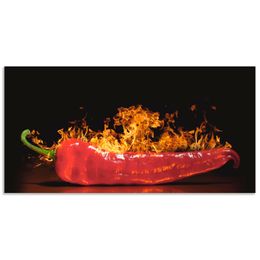 Küchenrückwand Artland "Roter scharfer Chilipfeffer" Spritzschutzwände Gr. B/H: 120 cm x 60 cm, rot Küchendekoration
