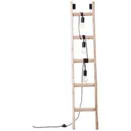 Stehlampe Brilliant "Ladder" Lampen Gr. Höhe: 157,5 cm, braun (schwarz, holzfarben) Standleuchte Stehlampe Standleuchten