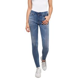 Skinny-fit-Jeans Replay "Luzien" Gr. 28, Länge 32, blau (medium blue) Damen Jeans Röhrenjeans