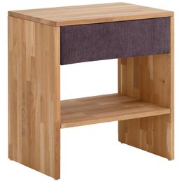 Nachttisch OTTO products "Callum" Tische Gr. B/H/T: 60 cm x 65,5 cm x 42 cm, lila (viola, natur, natur) Nachtkonsolen und Nachtkommoden