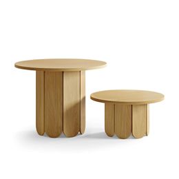 Couchtisch WOODMAN "Soft" Tische Gr. B/H/T: 78 cm x 40,9 cm x 78 cm, beige (natur, natur, natur) Couchtische rund oval