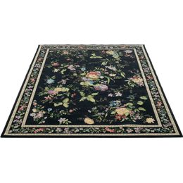 Teppich Theko "Flomi Sagrini" Teppiche Gr. B/L: 240 cm x 330 cm, 4 mm, 1 St., schwarz Baumwollteppiche