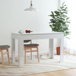 Esstisch,Esszimmertisch,Speisetisch für Wohnzimmer, Esszimmer Hochglanz-Weiß 120x60x76 cm Holzwerkstoff AGHDE298359 MAISONCHIC