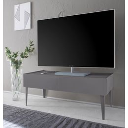 TV-Board Places of Style "Zela" Sideboards grau (front, korpus: anthrazit lack matt) TV-Lowboards