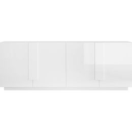 Sideboard Lc "Jupiter Sideboard" Sideboards Gr. B/H/T: 241 cm x 90 cm x 44 cm, weiß (weiß hochglanz lack) Sideboards