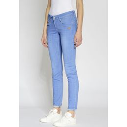 Skinny-fit-Jeans Gang "94Nena" Gr. 32, N-Gr, blau (neon vint) Damen Jeans Röhrenjeans