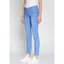 Skinny-fit-Jeans Gang "94Nena" Gr. 30, N-Gr, blau (neon vint) Damen Jeans Röhrenjeans