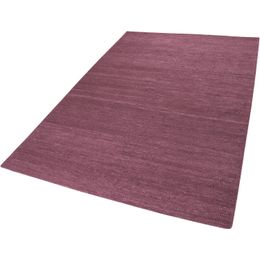 Teppich Esprit "Rainbow Kelim" Teppiche Gr. B/L: 130 cm x 190 cm, 5 mm, 1 St., lila (flieder, rot) Baumwollteppiche Flachgewebe aus 100% Baumwolle, Wohnzimmer, Kinderzimmer, einfarbig