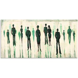 Wandbild Artland "Vor allen" Bilder Gr. B/H: 150 cm x 75 cm, Alu-Dibond-Druck Gruppen & Familien, 1 St., grün Kunstdrucke