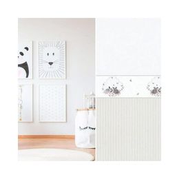 A.S. Création PVC-freie weiße Schlafzimmer Tapete Kinderzimmer Unitapete Baby Vliestapete Wanddeko